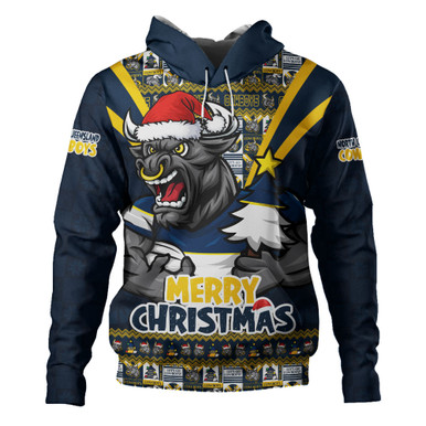 North Queensland Cowboys Hoodie Merry Christmas Festive Spirit Edition