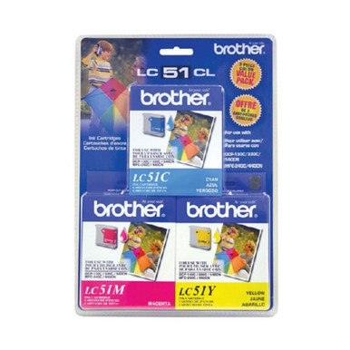 LC513PKS | Original Brother LC-51 Ink Cartridge – Tri-Color - Genuine Ink
