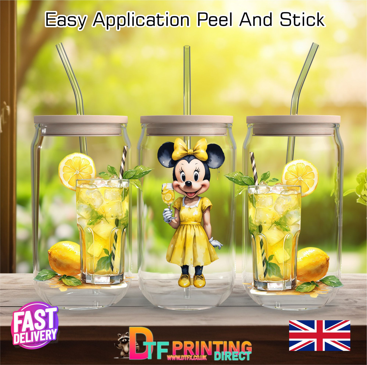 mini lemon 16oz libby cup wrap uvdtf easy to apply sticker ...