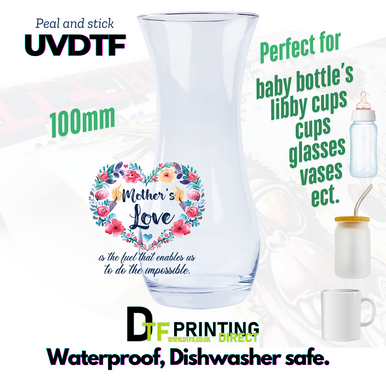 mothers love mothers day vase mug cup libby uvdtf sticker ...