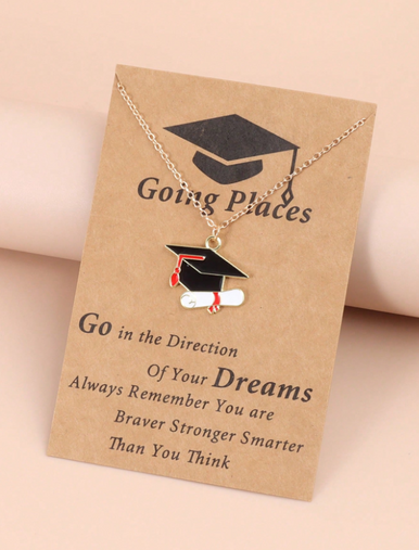 Graduation Hat Charm Necklace