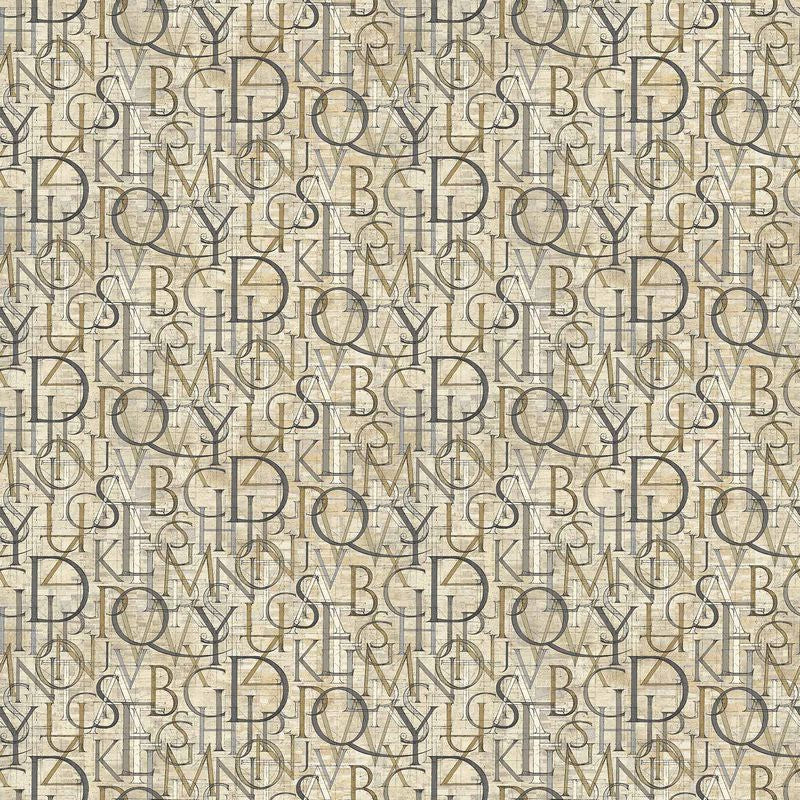 My Type Roman Letters Cream Multi - MK Quilts