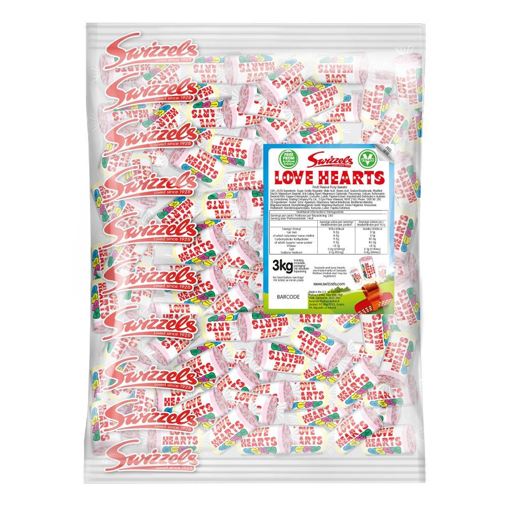 Swizzels Mini Love Heart Roll 3kg | Confectionery World