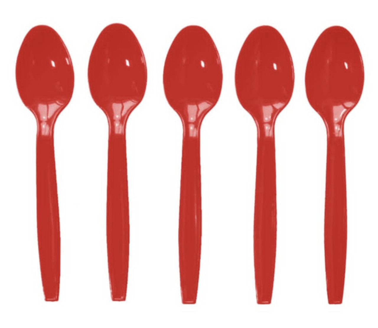Red Plastic Spoons | Confectionery World