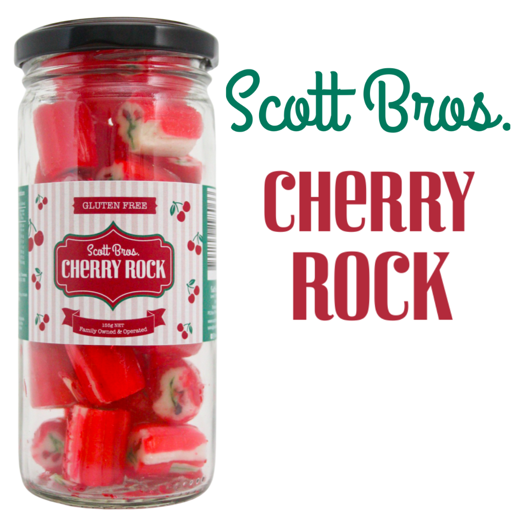 Cherry Rock 155g Scott Bros. | Confectionery World