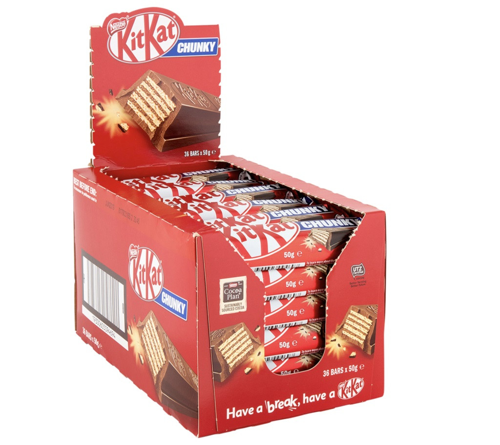 Nestle Kit Kat medium bar 48 x 45g box | Confectionery World