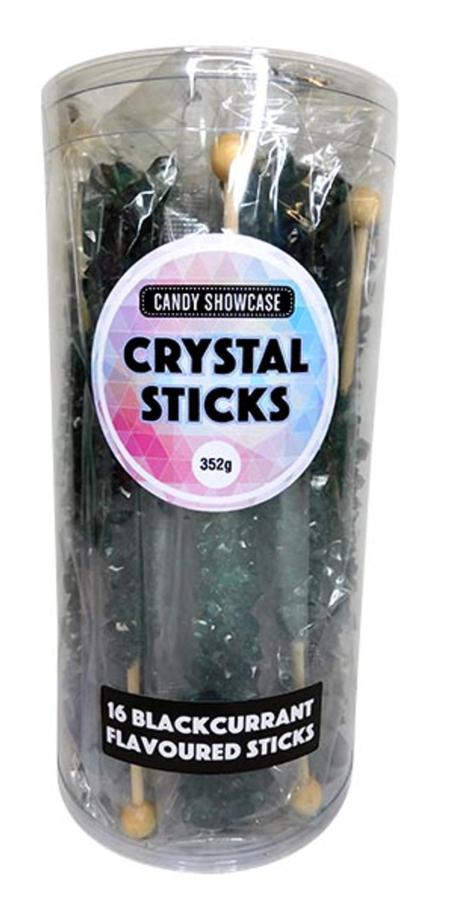 Crystal Sticks 16 Blackcurrant black | Confectionery World