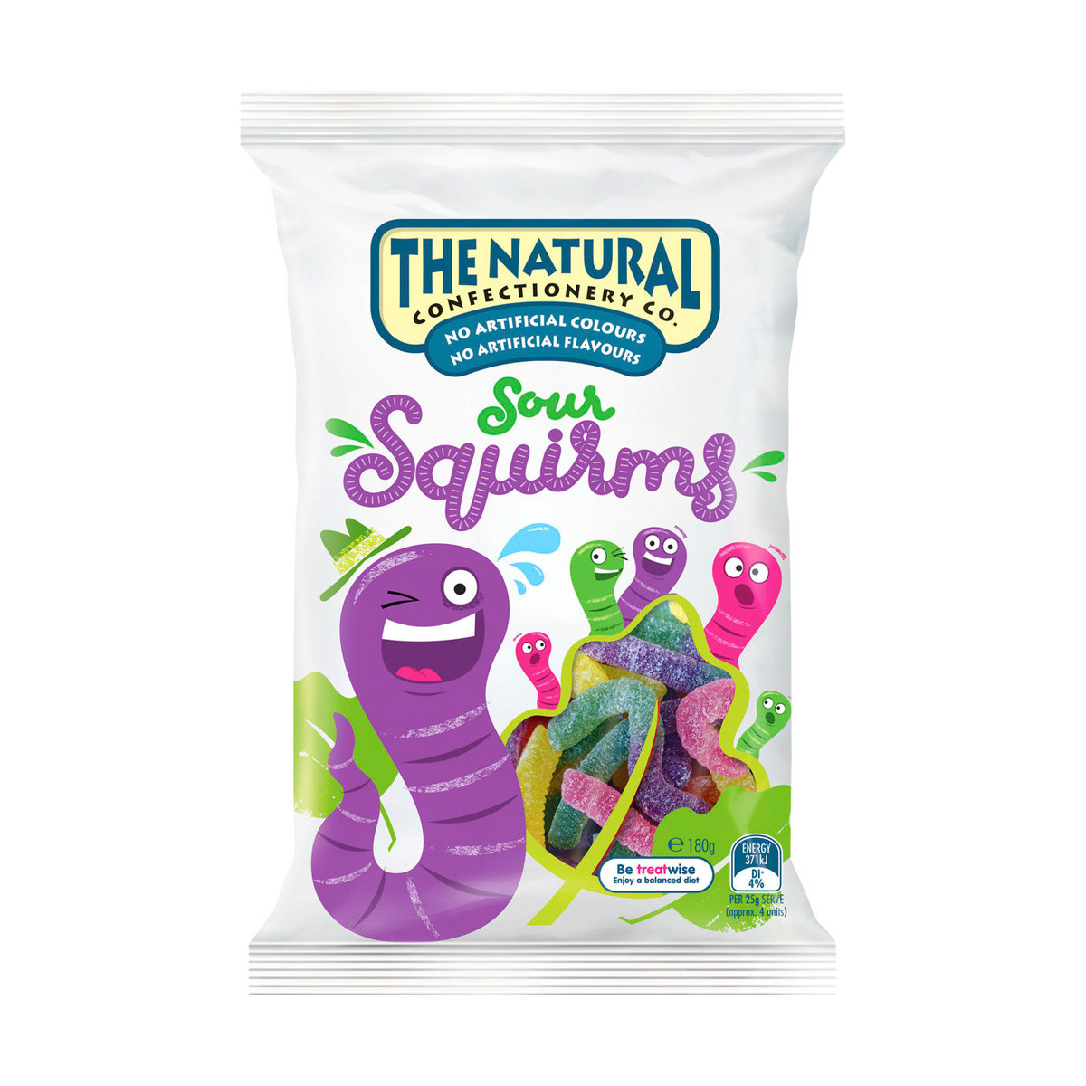 Squirms Sour Natural Confectionery box | Confectionery World