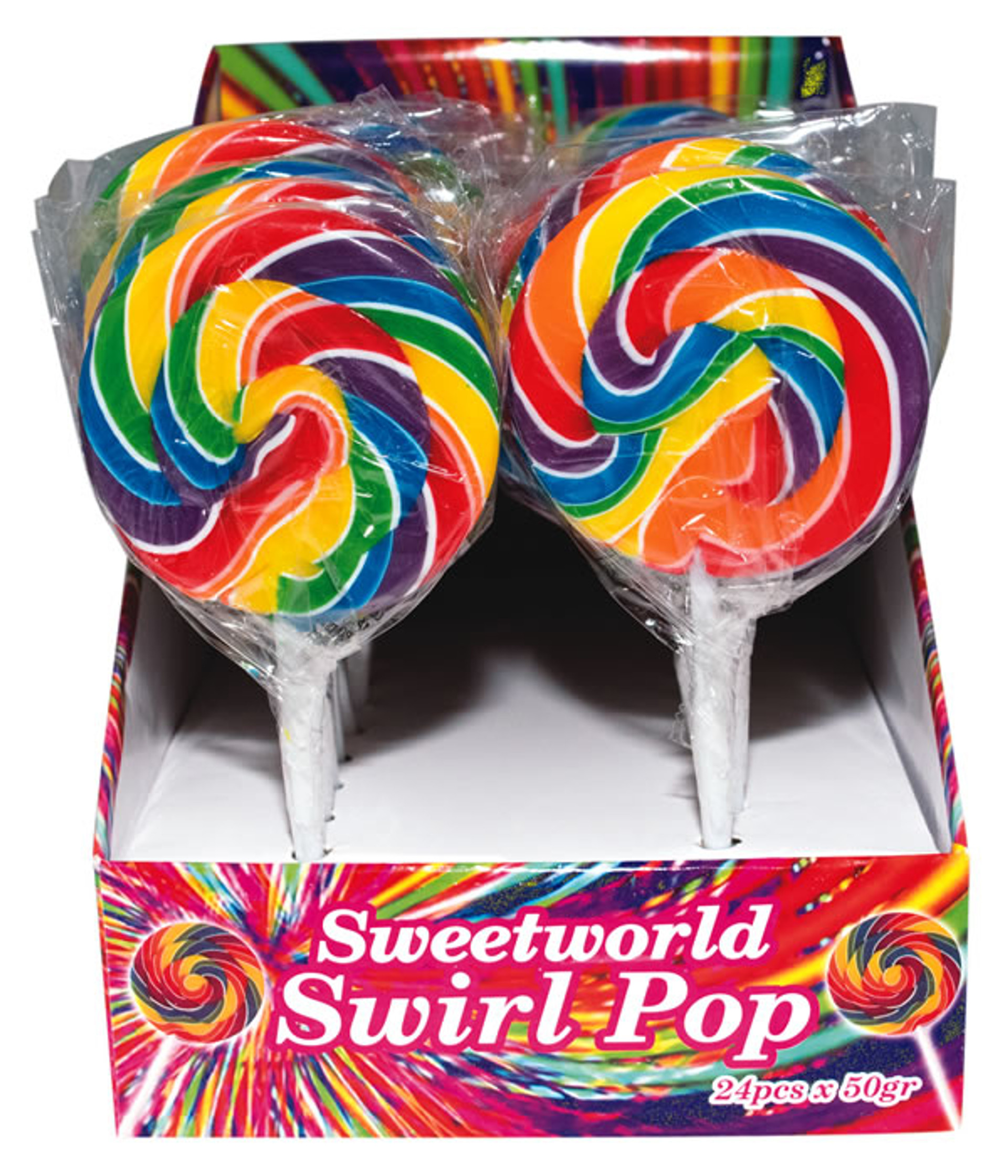 Swirly Pops 16 JAR Lollipops rainbow | Confectionery World