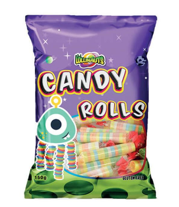 Lollinauts Candy Rolls 150g | Confectionery World
