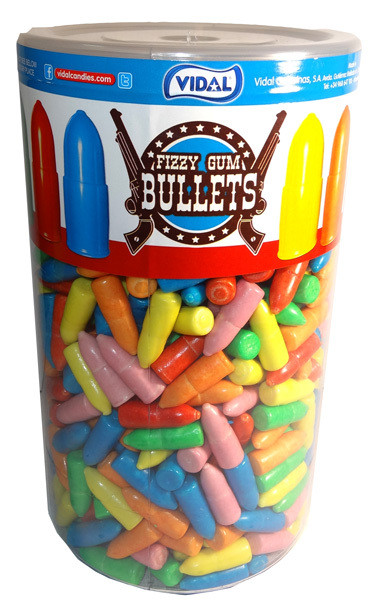 Vidal Fizzy Gum Bullets | Confectionery World