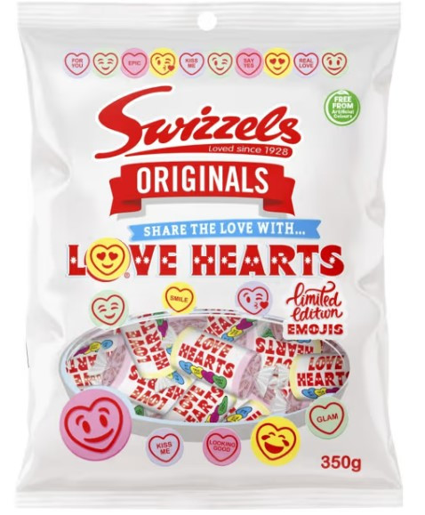 Swizzels Love Hearts Mini Rolls 350g | Confectionery World