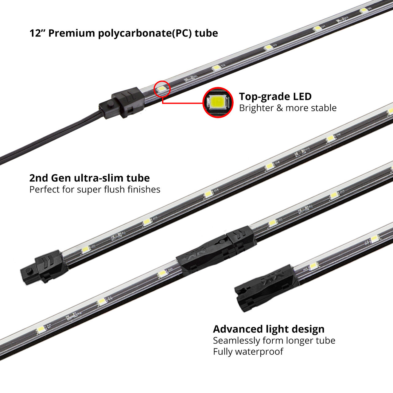LED STRIP LIGHTS KIT FOR TRUCK BED CAMPER TOOL BOX - Leonard USA