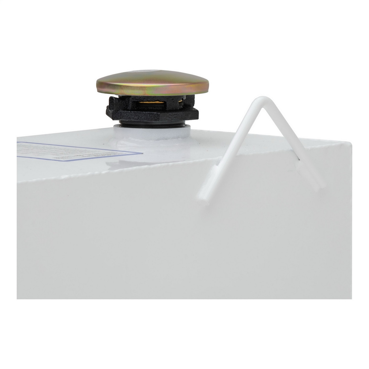 White 85-Gallon L-Shape Steel Transfer Tank - ST-85-L-W - Leonard USA