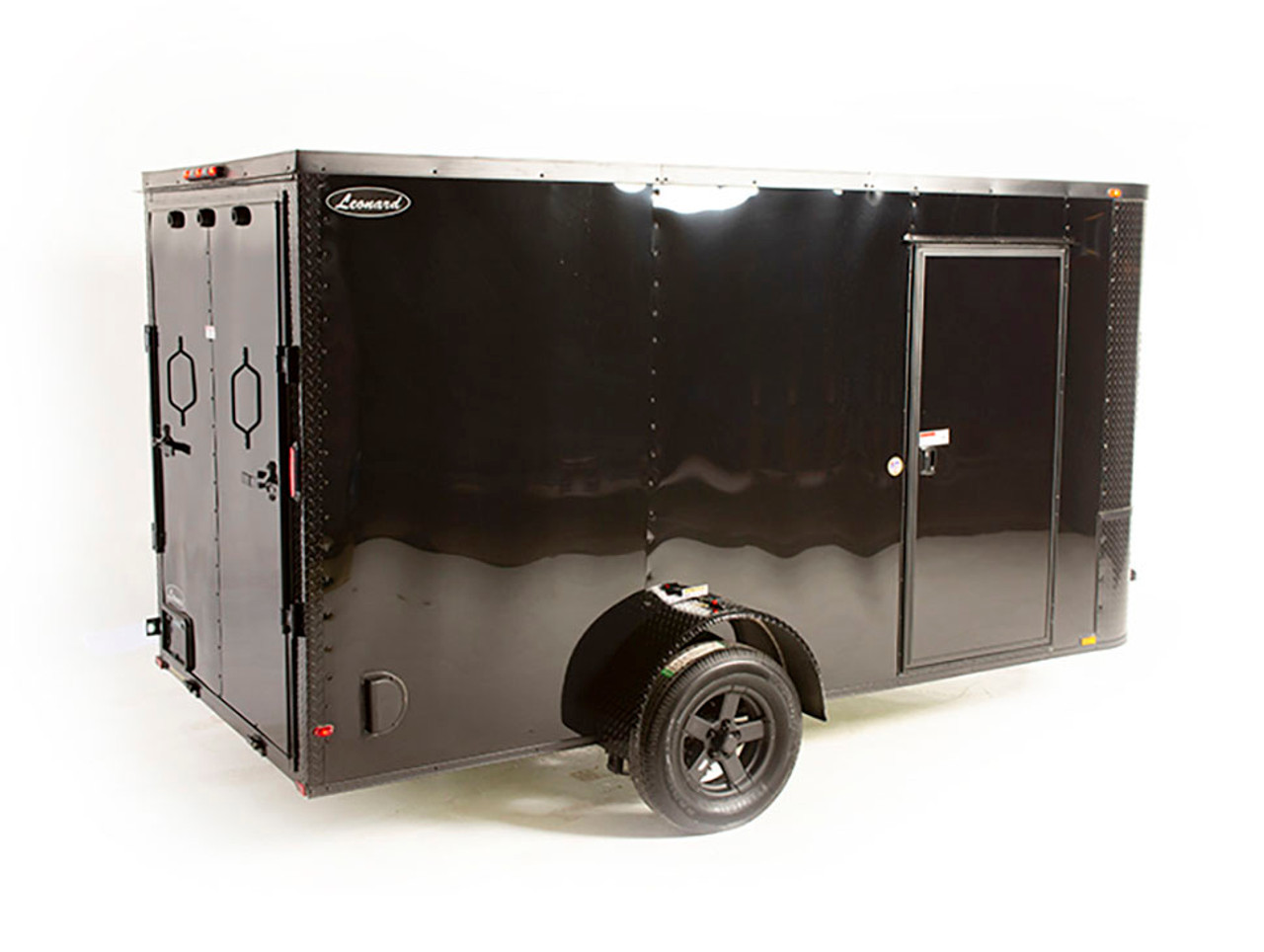 6x12 Cargo Trailer – Enclosed V-Nose with Ramp Door, Flush Side Entry ...