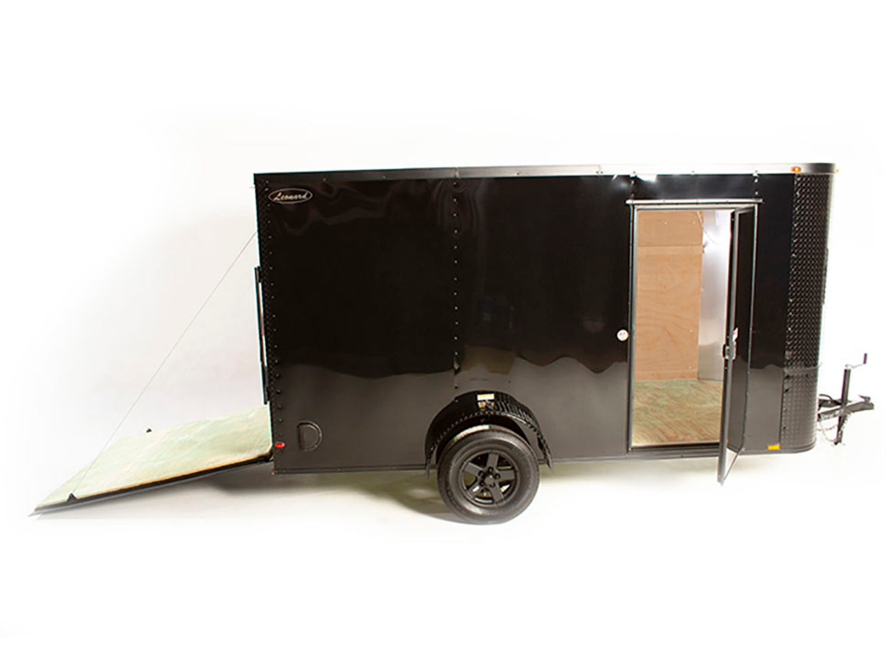 6x12 Cargo Trailer – Enclosed V-Nose with Ramp Door, Flush Side Entry ...