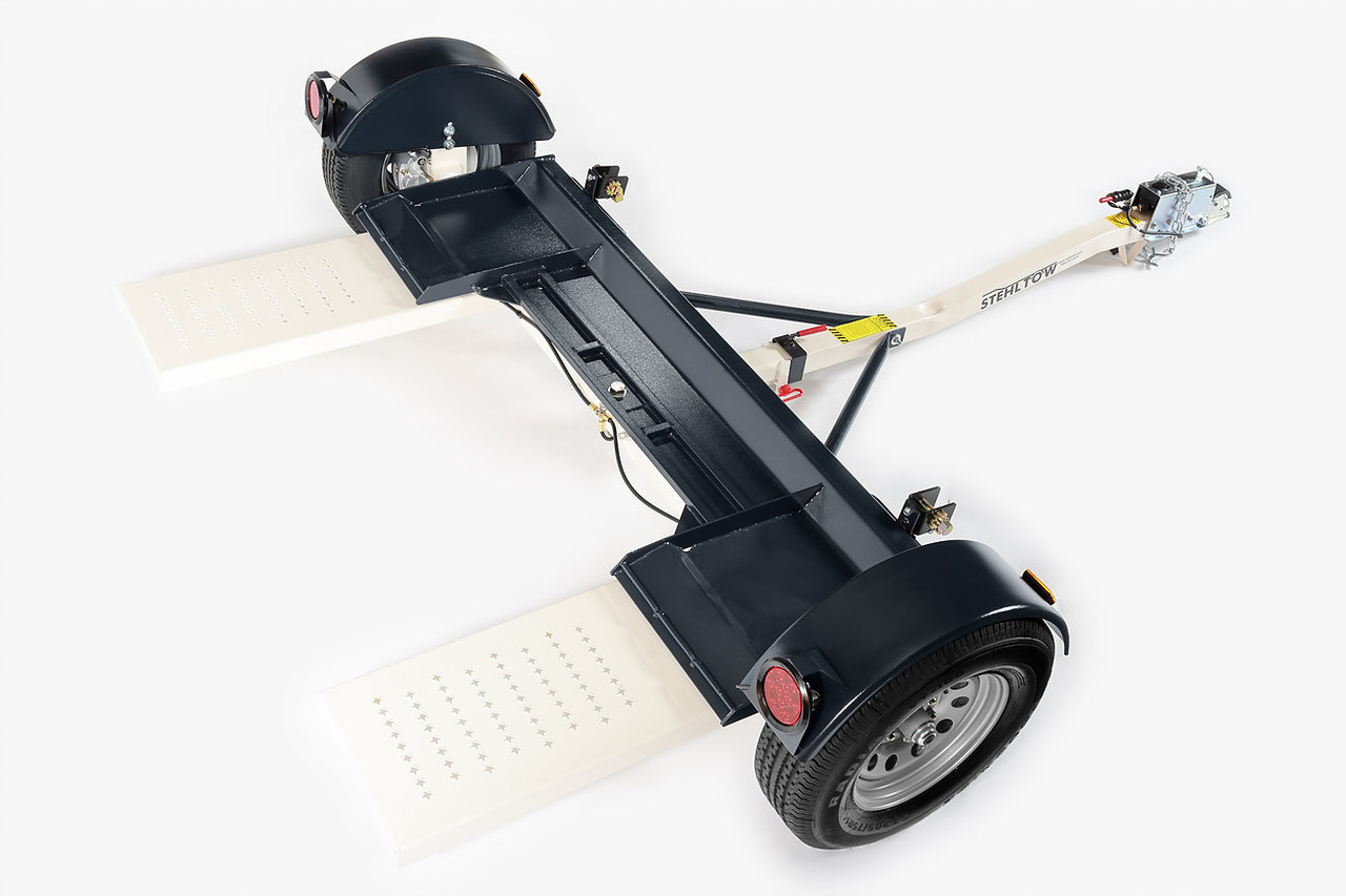 Heavy-Duty Tow Dolly with Hydraulic Surge Disc Brakes – Fits Most Cars ...