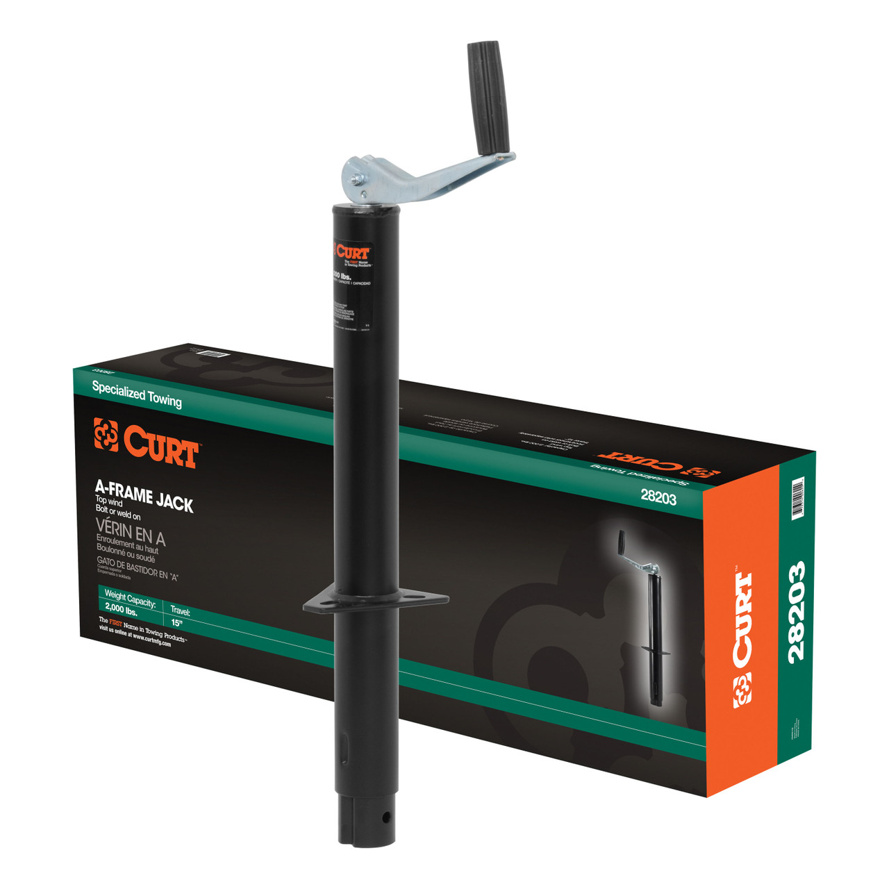 A-Frame Jack with Top Handle (2,000 lbs, 15" Travel, Packaged) - 28203 ...