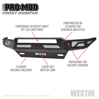 Pro-Mod Front Bumper Textured Black-Leonard USA