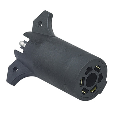 7-Way Round Electrical Adapter Black-Leonard USA