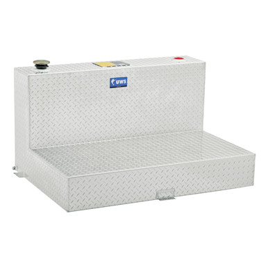 50-Gallon L-Shape Bright Aluminum Transfer Tank - TT-50-L-T-P - Leonard USA