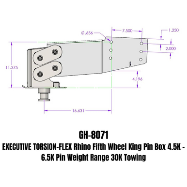 EXECUTIVE 5th Wheel King Pin Box-Leonard USA