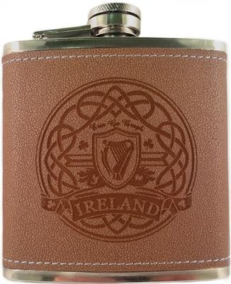 Tan Irish Flask | Flask | Irish Gifts