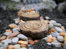 Log Stepping Stone | Irish Fairy Garden | Irish Outdoor Gifts
