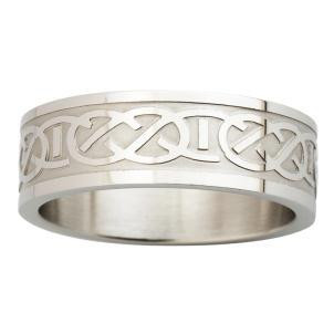 Men's Stainless Steel Celtic Weave Ring - Mully's Celtic Cottage