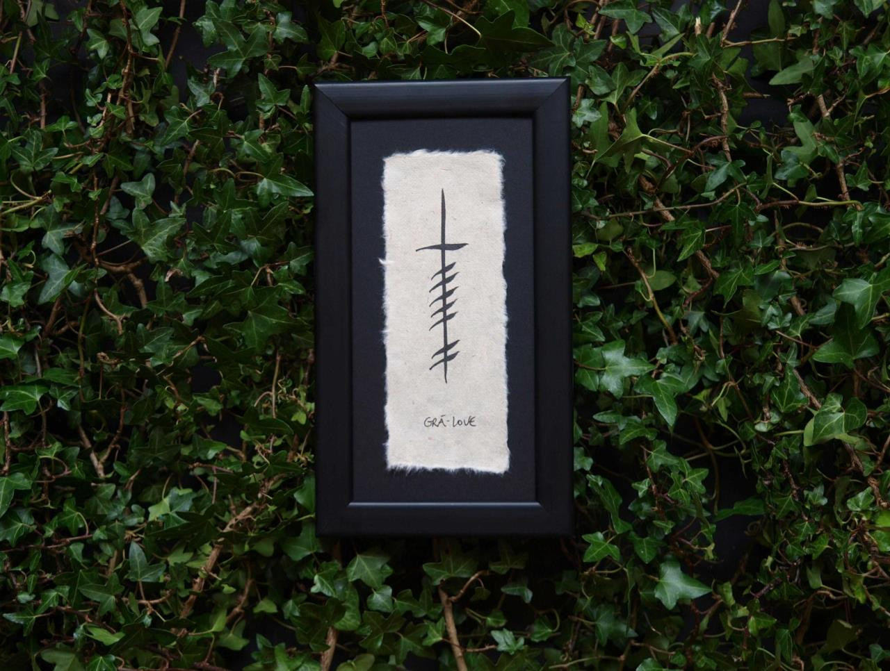 Ogham Ancient Irish- Gra' (Love) | Irish Gifts