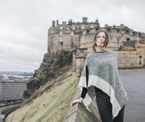 Scottish Linen/Silk Cape- Mist - Mully's Celtic Cottage