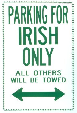 Irish Only Parking | Parking Sign | Irish Gifts