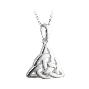 Silver Trinity Chain Pendant | Irish Trinity Knot Necklace