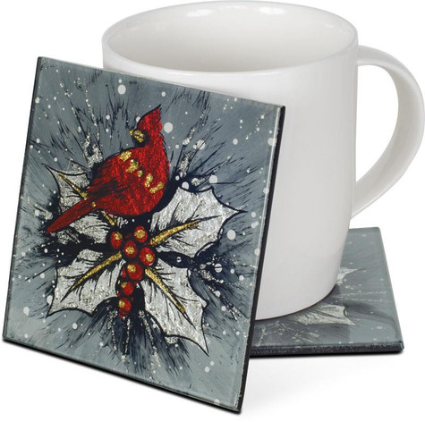 Cardinal Set of 4 Coasters | Irish Christmas Gifts