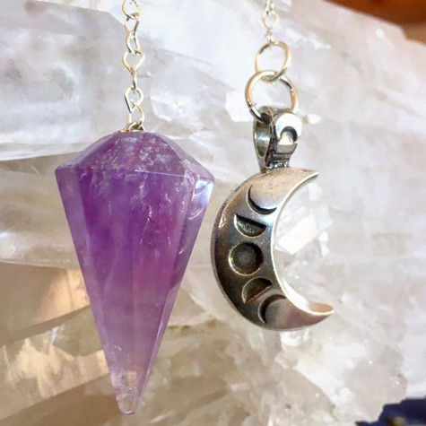 Amethyst Celtic Moon Phase Pendulum | Pendulums made in the USA ...