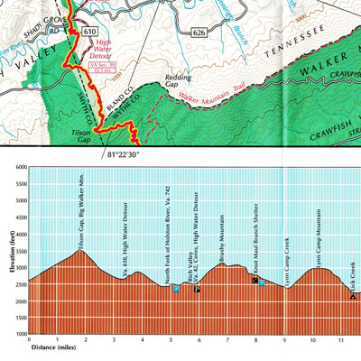 Set 09 - Southwest Virginia Guide Book and Maps - Appalachian Trail ...