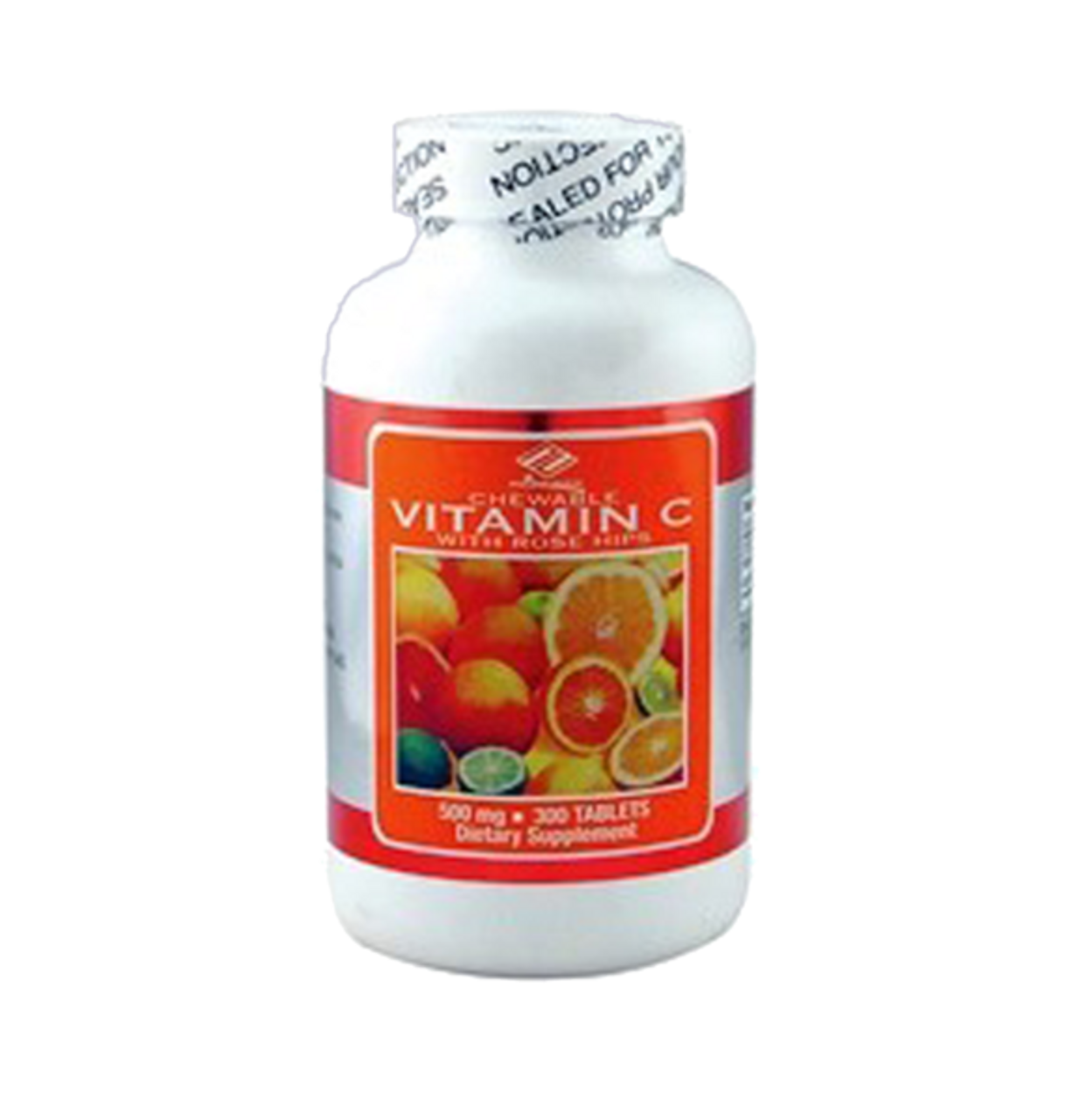 Vitamin C Rose Hips Extract 100 Chewable Tablets 500 Mg