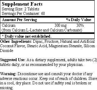 Biocalcium Chewable Tablets (Calcium L-Lactate & Calcium Carbonate)