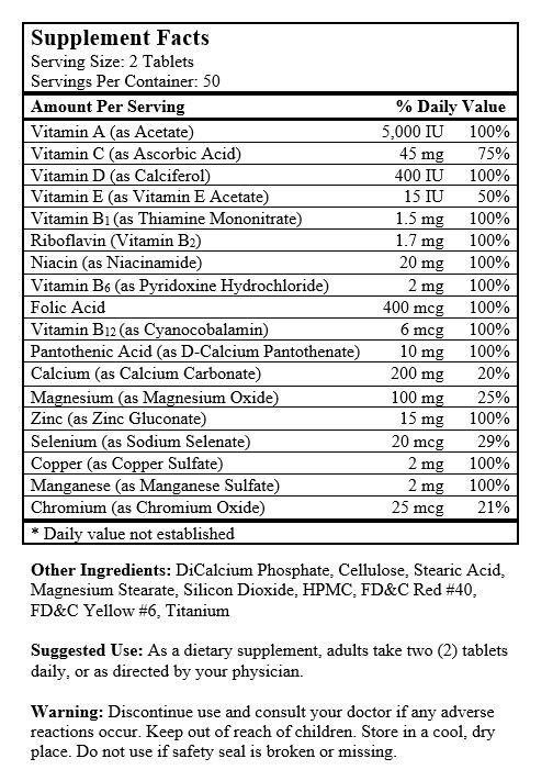 Central Vita-Plus Full Daily Vitamins, Minerals, Nutrients