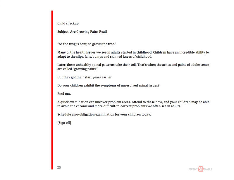 Chiropractic Patient Emails | 50 Emails to Motivate Patients