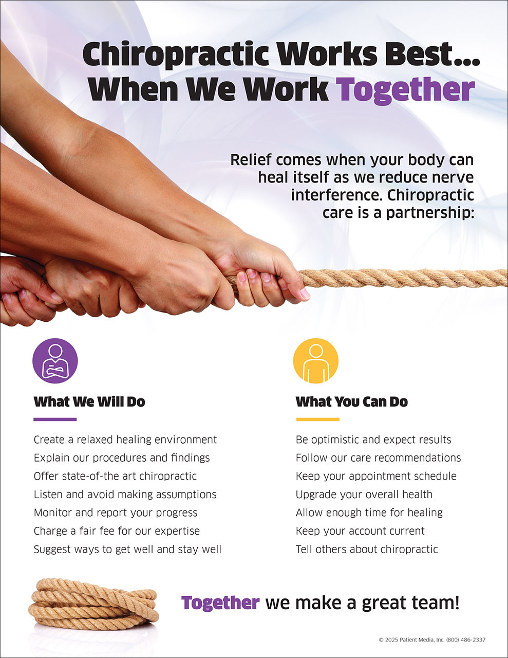 Chiropractic Report of Findings | Work Together Handout