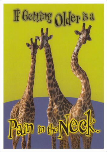 Chiropractic Birthday Postcard | Pain In the Neck Postcard