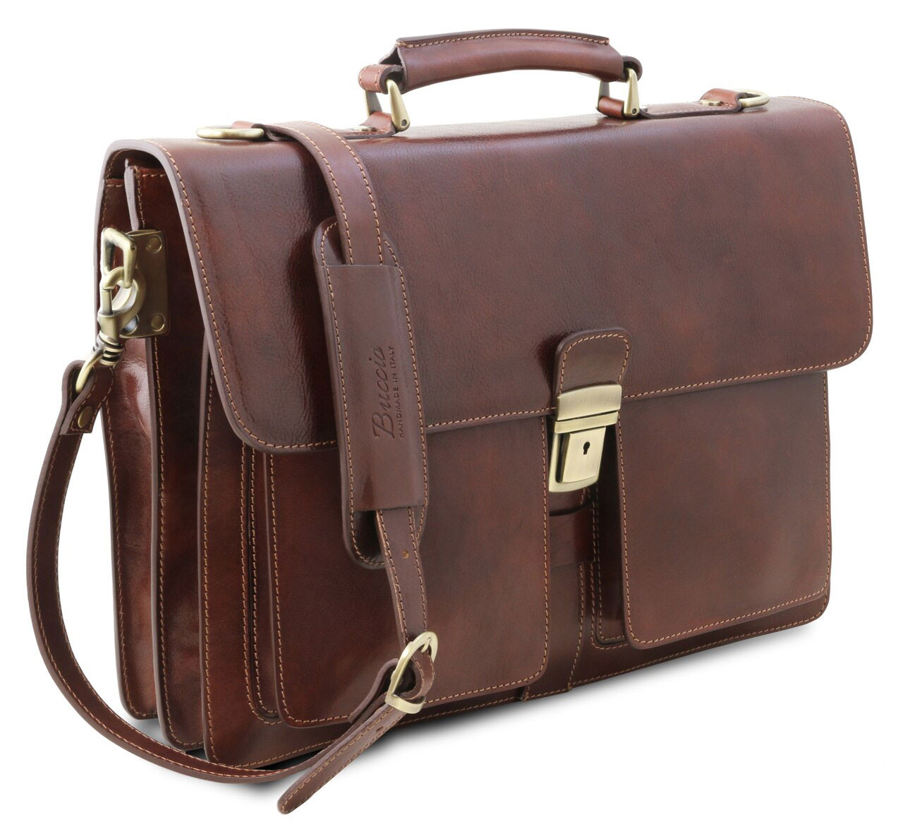 Buccio Ragusa Italian Leather Briefcase