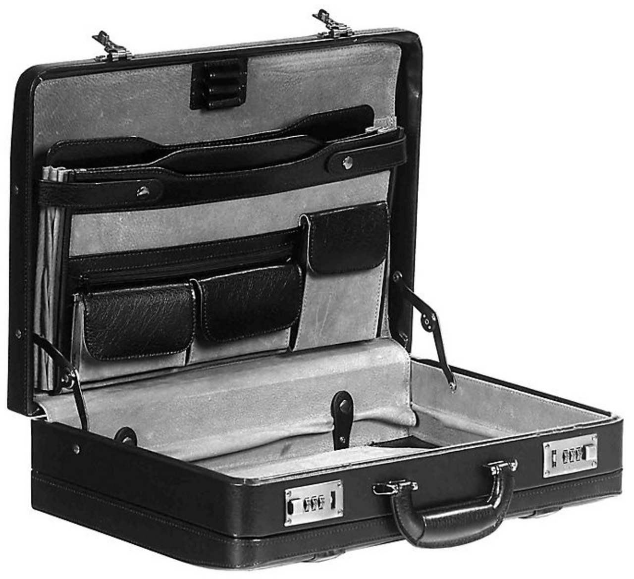 Mancini Expandable Leather Attache Case