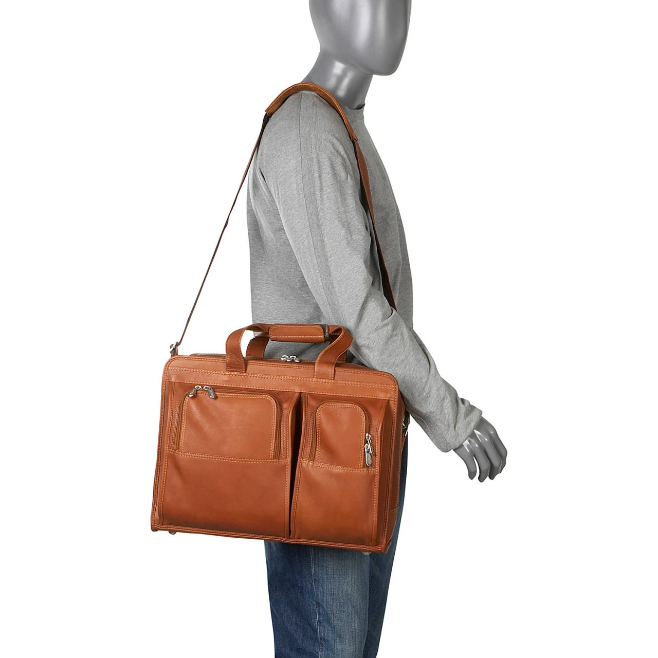 Piel Leather Professional Computer Portfolio Leather Briefcase 2045