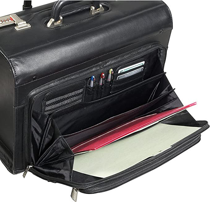 Edmond Leather Wheeled Leather Catalog Case