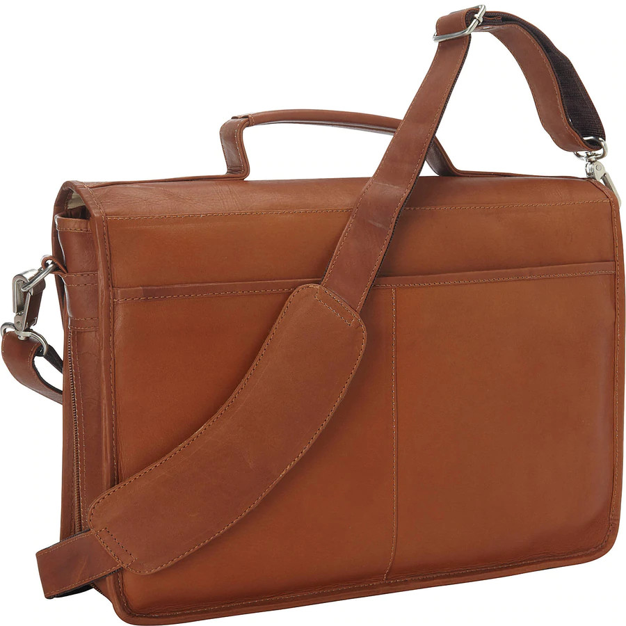 Piel Leather Double Loop Expandable Laptop Briefcase 3004