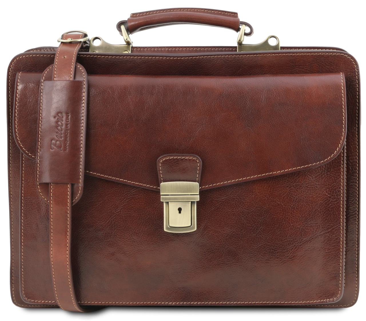 Buccio Veneto Italian Leather Briefcase