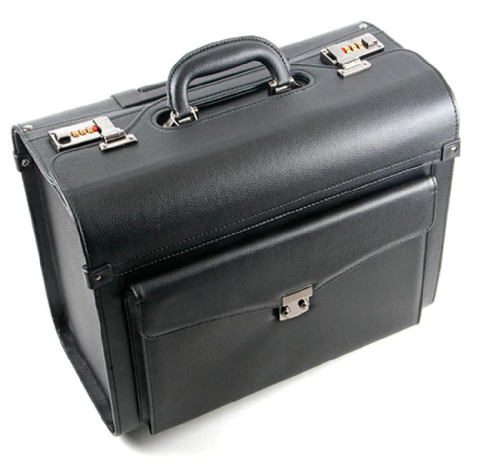 Edmond Leather Deluxe Wheeled Catalog Case