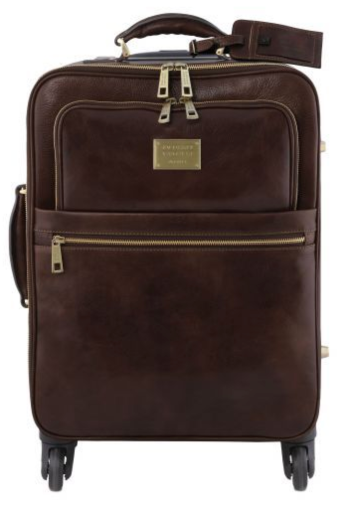 Tuscany Leather TL Voyager 4 Wheel Vertical Leather Trolley